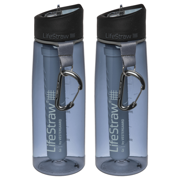 SideDeal: 2-Pack: LifeStraw Go 22oz Tritan Water Filter Bottle