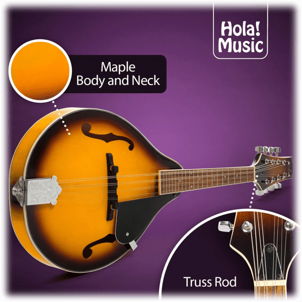 SideDeal: Hola! Music A Style Mandolin Instrument with Adjustable Truss-Rod
