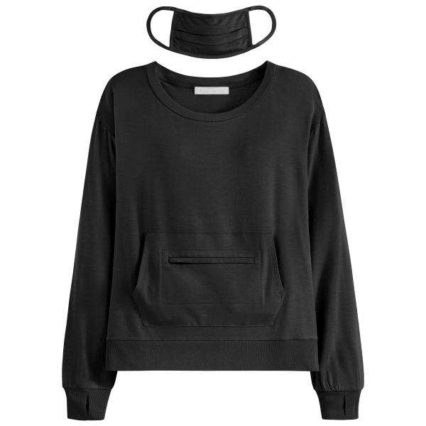 Meh: Adyson Parker Solid Kangaroo Pocket Pullover with Mask
