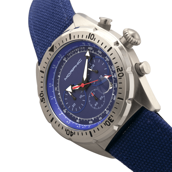 MorningSave: Morphic M53 Series Chronograph Fiber-Weaved Leather-Band ...