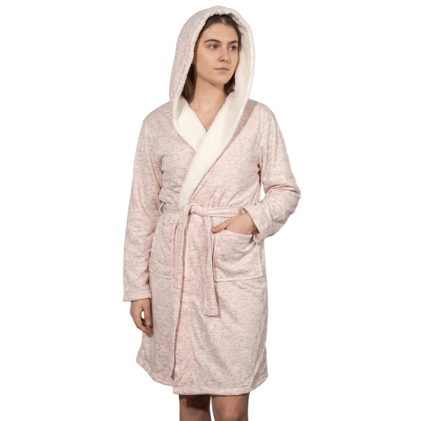 MorningSave: Etymology Heather Jersey Robe with Sherpa Hood
