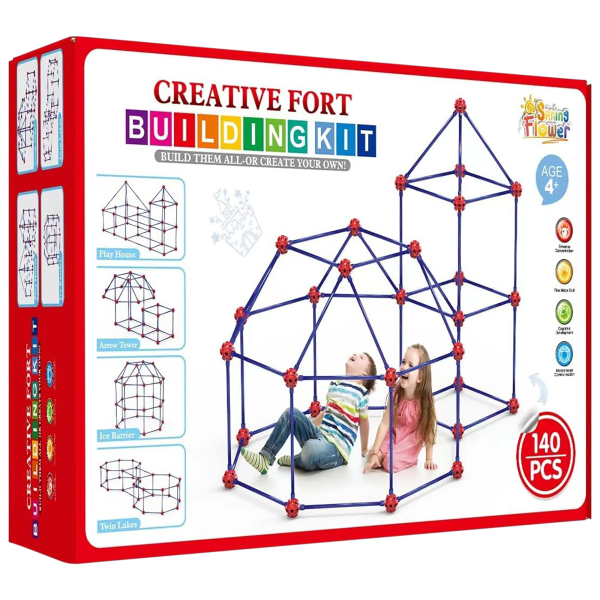 MorningSave: SpringFlower 140-Piece Creative Fort Building Kit