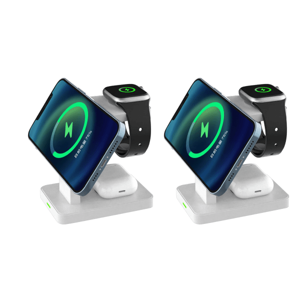 MorningSave: 2-Pack: Brookstone 3-in-1 Wireless MagSafe Charging Stands