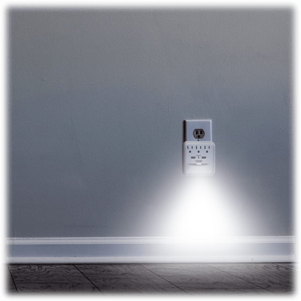 MorningSave: 2-Pack: iCover 5-Port Wall Outlet with LED Night Light