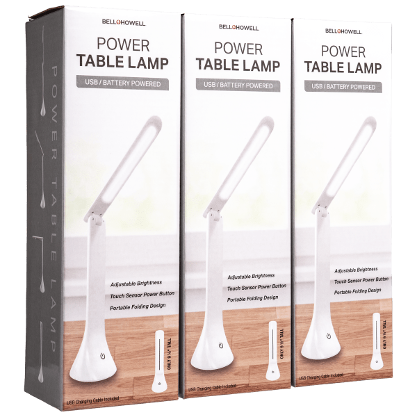 SideDeal: 3-Pack: Bell & Howell Power Table Lamps