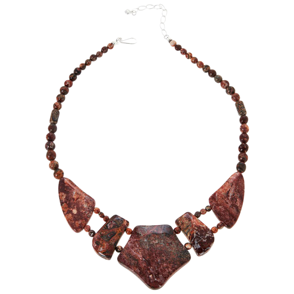 MorningSave: Jay King Multicolor Red Leopard Skin Quartzite Necklace