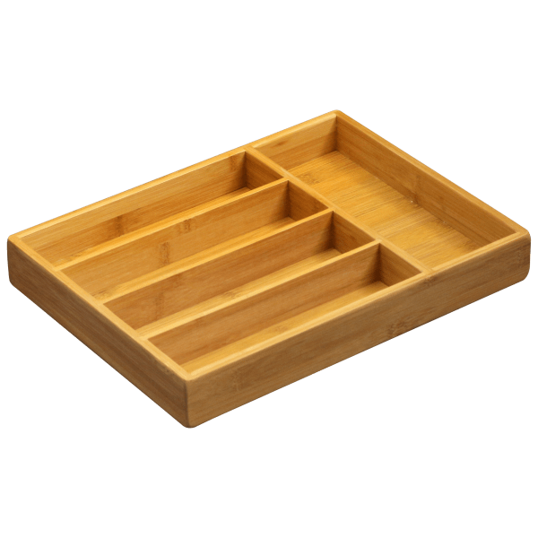MorningSave: Bombay Bamboo 5 Compartment Flatware Tray