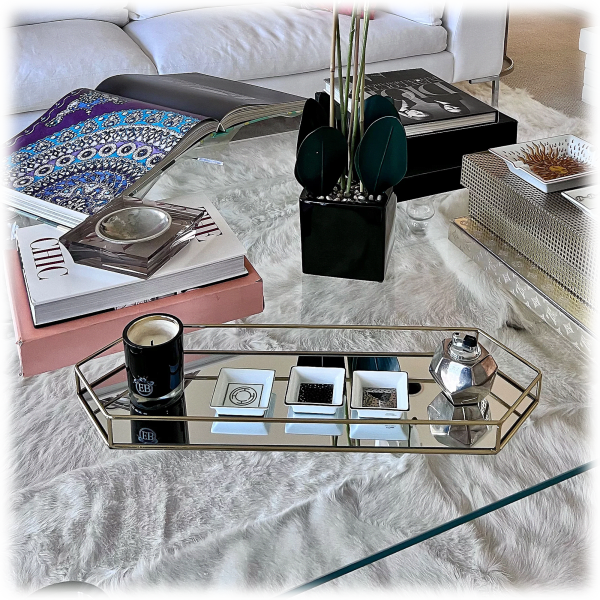 SideDeal: 2-Pack: Luxe by Rachel Zoe Large and Small Mirrored Trays