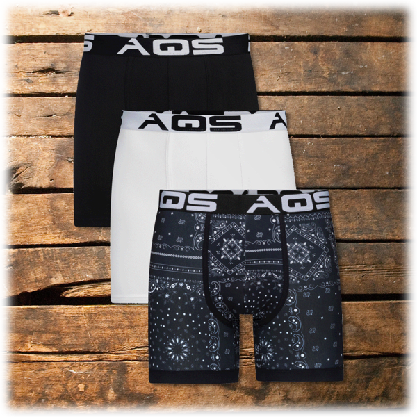 SideDeal: 3-Pack: AQS Bandana Print Boxer Brief