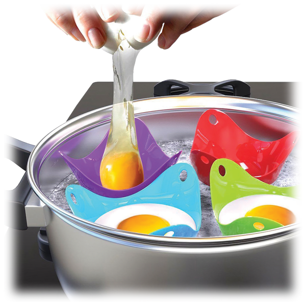 SideDeal: Silicone Egg Poachers (6 or 12-Pack) by Two Elephants