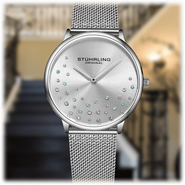 MorningSave: Stührling Women's Quartz Silver Mesh Bracelet Watch