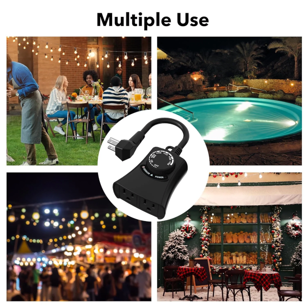 Meh: 4-Pack: Indoor & Outdoor Timers with 4 Extension Cords