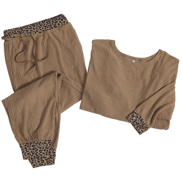 SideDeal: Rhonda Shear Plus Size Rib Knit Jogger Lounge Set