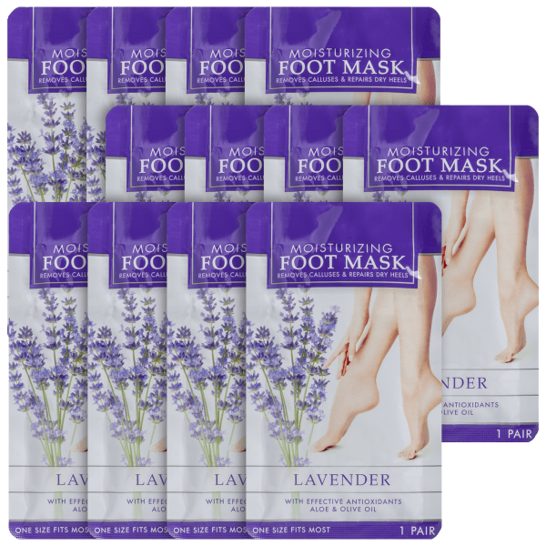 MorningSave: 12-Pack: Lavender Moisturizing & Exfoliating Foot Masks