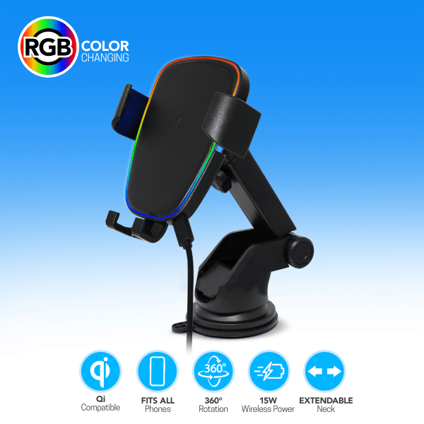 MorningSave: ZenGlow LED Wireless Charging Universal Extendable Mount