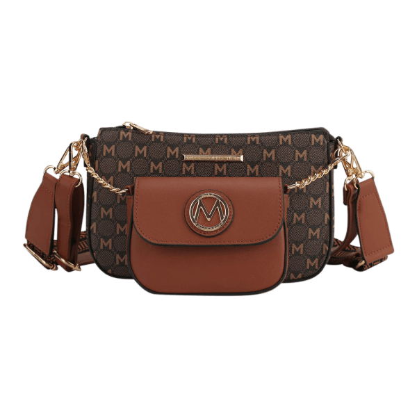 MorningSave: MKF Collection Ciri Monogram Crossbody Double Bag by Mia K