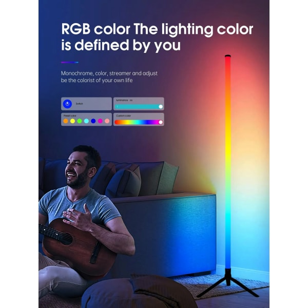 MorningSave: Hakol Color Changing LED Corner Floor Lamp with Music Sync ...