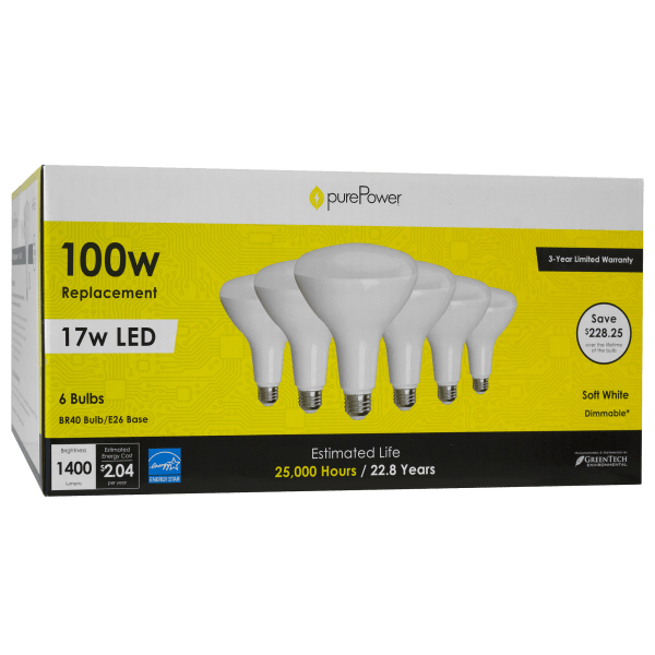 Meh: 6-Pack Greentech BR40 LED Bulbs