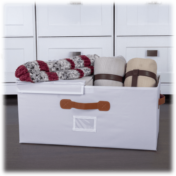 MorningSave: Get Neat Dual Access Storage Box With Faux Leather Handles