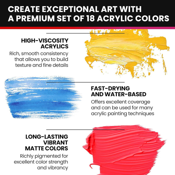Meh: 2-Pack: Weisbrandt 18-Piece Ultra Color Acrylic Paint Sets