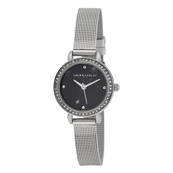 MorningSave: Laura Ashley Women's Gemstone Dial Mesh Strap Watch