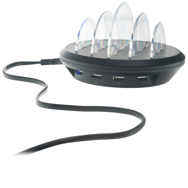 MorningSave: 4-Port Universal Charging Station and Organizer by Bytech