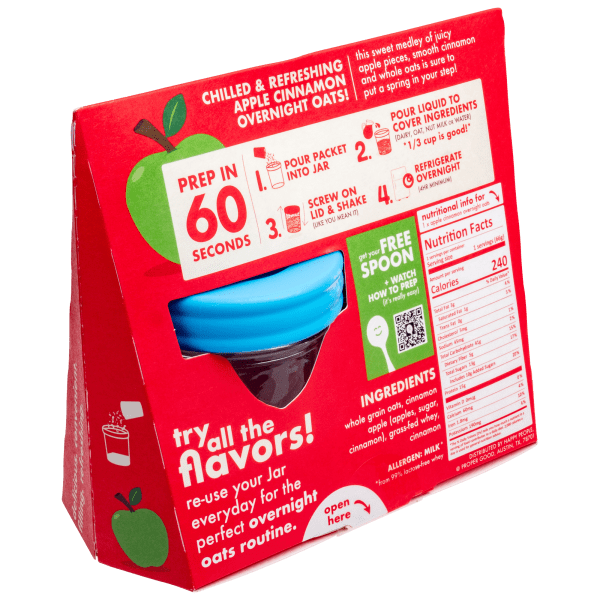 SideDeal: 12-Pack: Proper Good Overnight Oats Kit (Apple Cinnamon)
