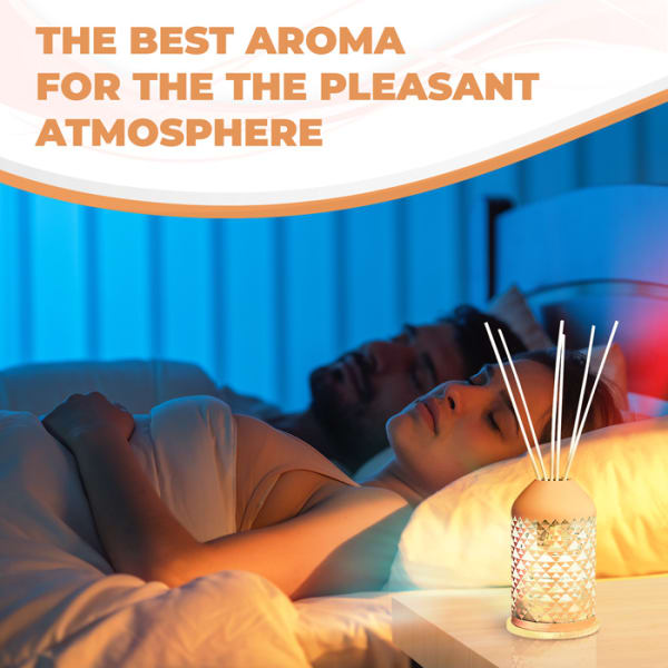 Essential Oil Diffuser Lamp Set with Reed Scented Sticks