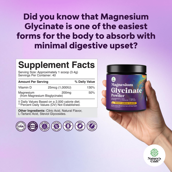 MorningSave: 3-Pack: Nature's Craft Magnesium Glycinate Powder