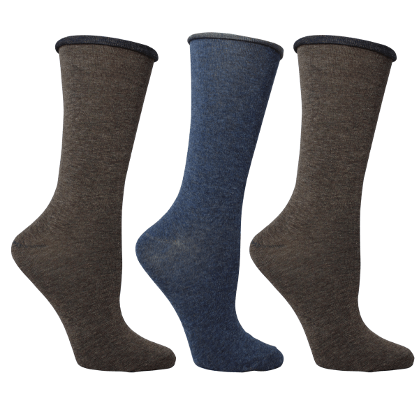 Meh: 6-Pack: All Mixed Up Roll Top Crew Socks