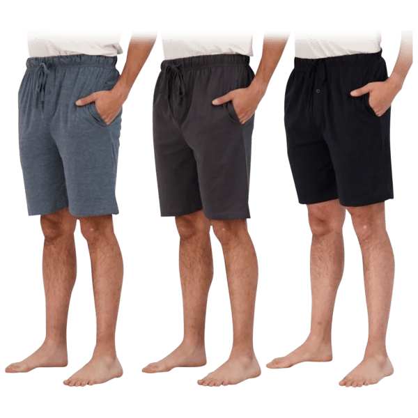 MorningSave: 3-Pack: Men's Cotton Lounge Shorts with Pockets