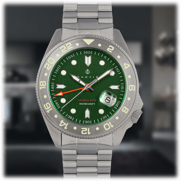 MorningSave: Nautis Global Dive Bracelet Watch with Date