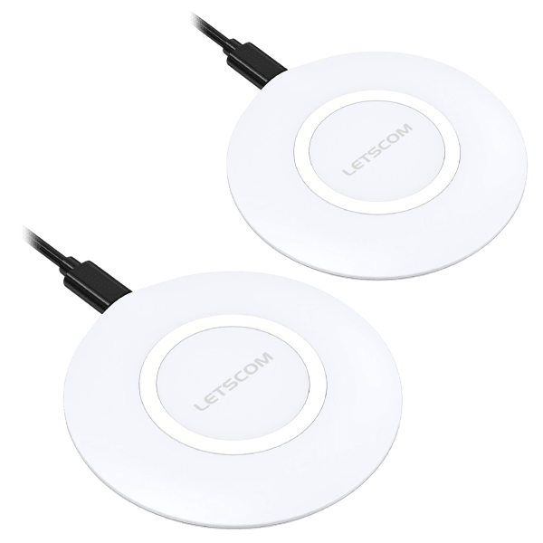 SideDeal: 2-Pack: Letscom Qi-Certified 15W Slim Wireless Chargers