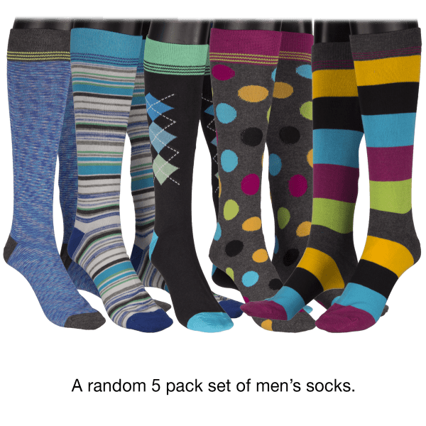 MorningSave: Random Socks (5-Pack Men's or Women's, 12-Pack Boy's or ...