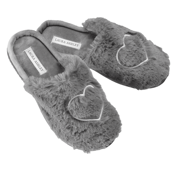 MorningSave: Laura Ashley Ladies Heart Shaped Scuff Slippers