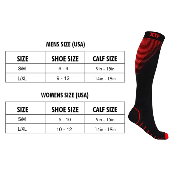 SideDeal: 6-Pack: XTF Athletic Graduated Knee-High Compression Socks