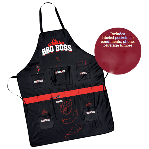 MorningSave: BBQ Boss Apron With Multi Pockets & Bottle Opener
