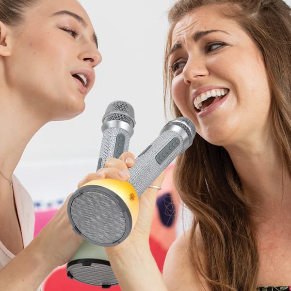 MorningSave: Singing Machine Bling Mic Duets Wireless Karaoke Set