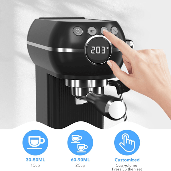 Meh: HBN 20Bar Compact Espresso Machine with Milk Frother