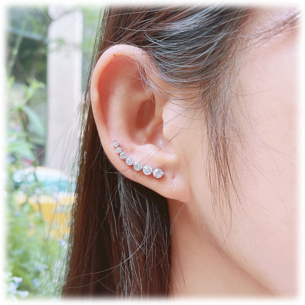 MorningSave: Prime and Pure Shiny Ear Jacket Crawler Earrings in 925 ...