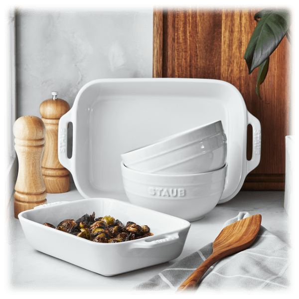 MorningSave: Staub Ceramic 4 Piece Baking Dish and Bowl Set