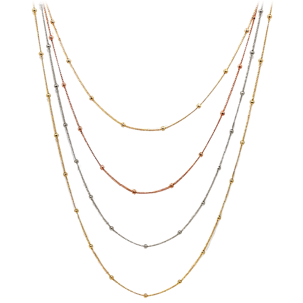 MorningSave: Savvy Cie Tri-Color Italian Multi Strand Layered Necklace