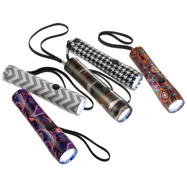 MorningSave: 5-Pack: Halo 9-LED Flashlights in Assorted Pattern Prints