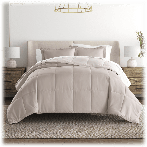 MorningSave: Cloth & Gable Solid Reversible Down-Alternative Comforter Set