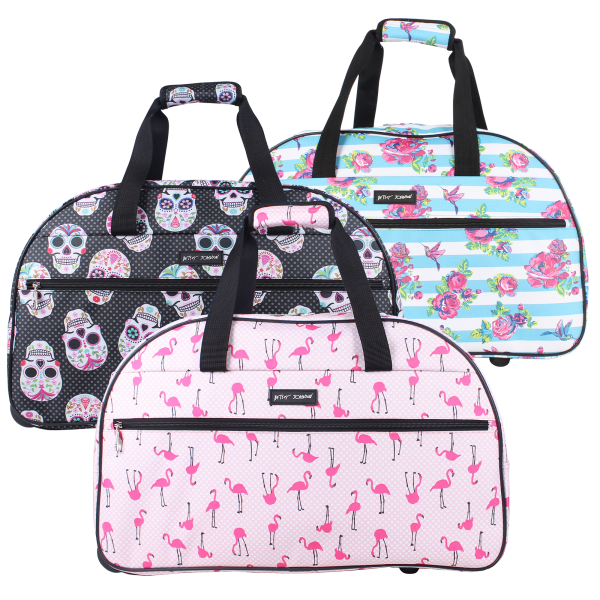MorningSave: Betsey Johnson Designer Carry On Rolling Duffel Bag with ...