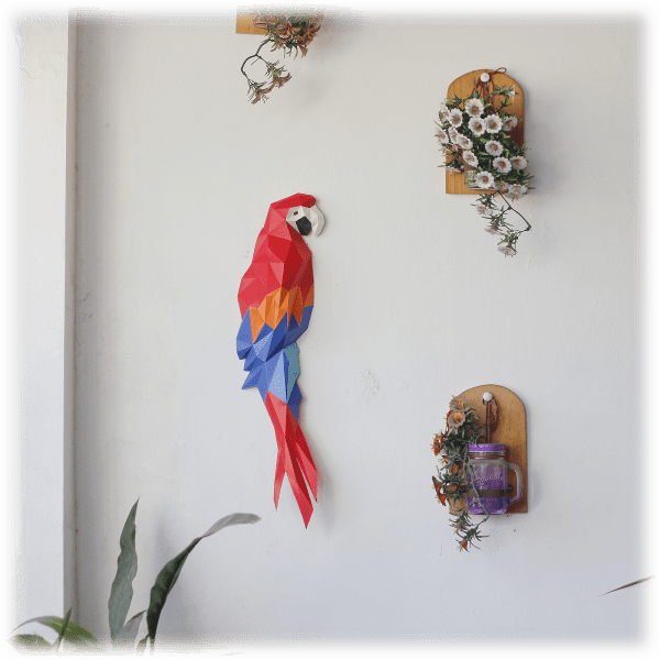 MorningSave: Papercraft World Macaw Wall Art