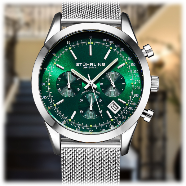 MorningSave: Stührling Men's Quartz Chronograph Watch with Stainless ...
