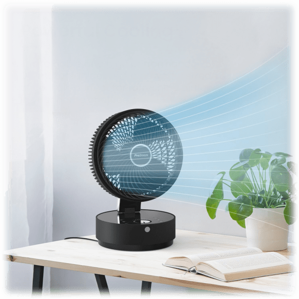 MorningSave: Pro Breeze Foldable Turbo Fan with Remote Control