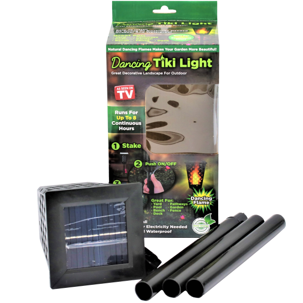 MorningSave: 2-Pack: TIKI Torches with Solar Charging LED Lights