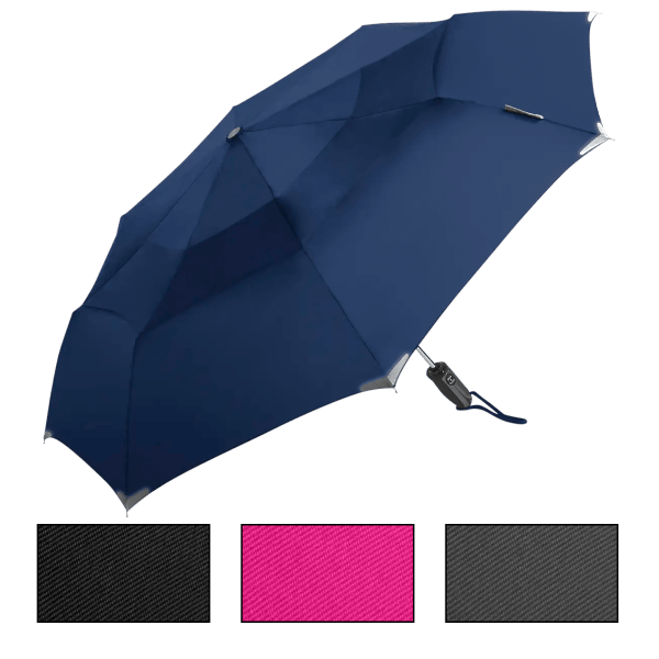 Meh: WalkSafe® Vented Auto Open/Auto Close Compact Safety Umbrella
